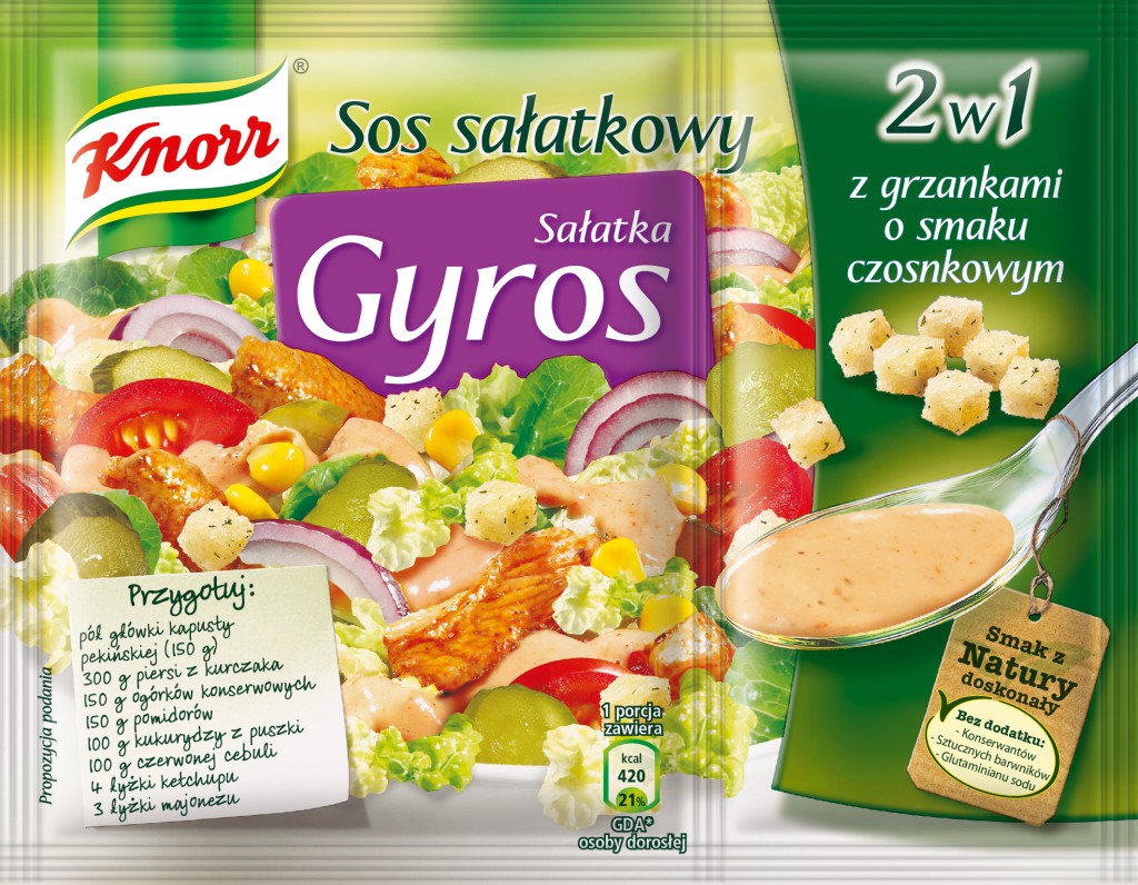 Chrupiące grzanki i pyszny sos, czyli… Sałatka Gyros! - UrodaiZdrowie ...