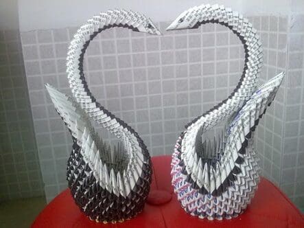 Łabędź z origami modułowego - schemat składania - UrodaiZdrowie.pl ...